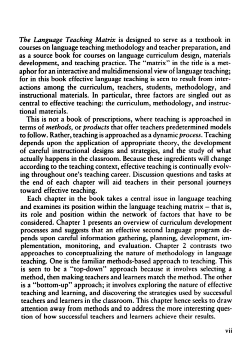 भाषा और भाषा प्रौद्योगिकी: The Language teaching Matrix- JC Rechards