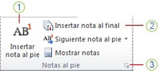 PROCESADOR DE TEXTOS WORD: tema 10 nota al pie o nota al final
