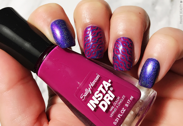 MANI MONDAY: Purple Nails w. Dollarstore Nail Vinyls - Prairie Beauty