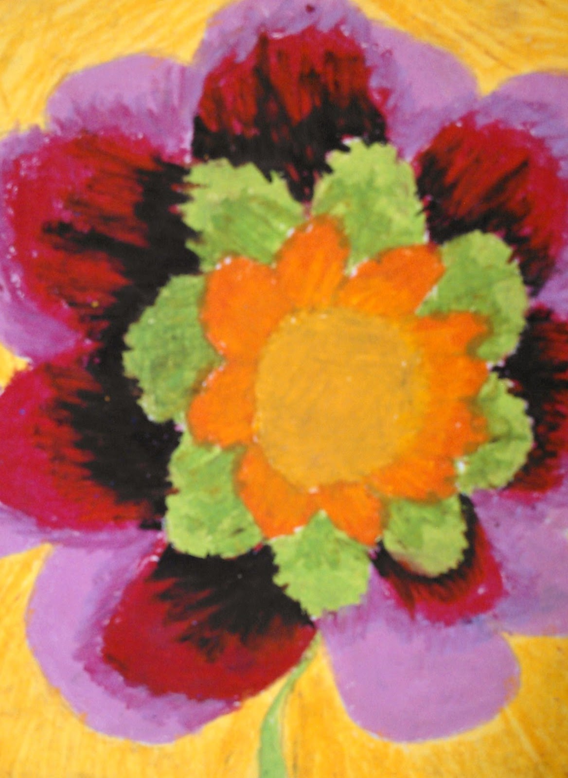 Miss M's Art Room: 4th grade Georgia O'Keeffe Inspired Oil Pastel Flowers