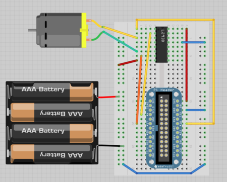 Raspberry - Controler un moteur en PWM avec un L293D - MCHobby - Le Blog