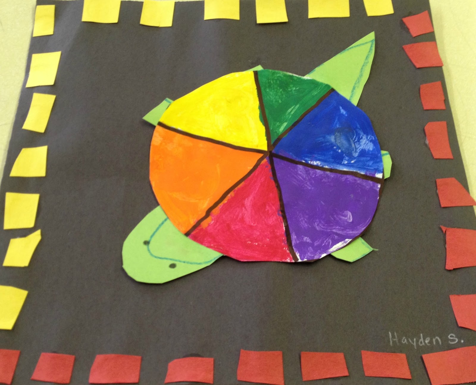 Nichols Art 2012-2013: 1st Grade Color Wheel Turtles
