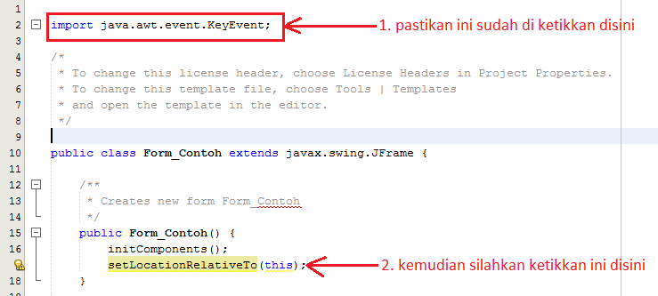 3. Setelah itu, silahkan koding anda sehinga seperti gambar berikut