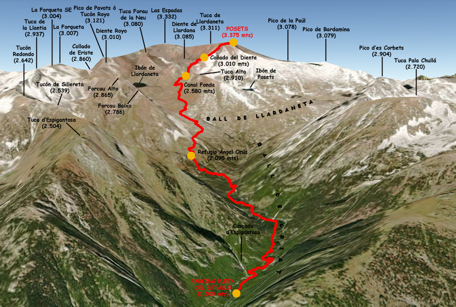 11 MACIZOS, 11 CUMBRES DEL PIRINEOS: POSETS (3.375 mts)