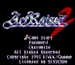 ACTRAISER 2 - FACTORY ROMS