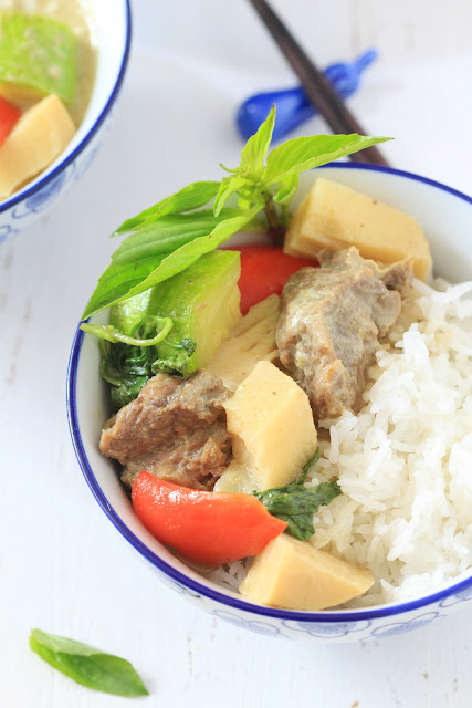 Thai green beef curry
