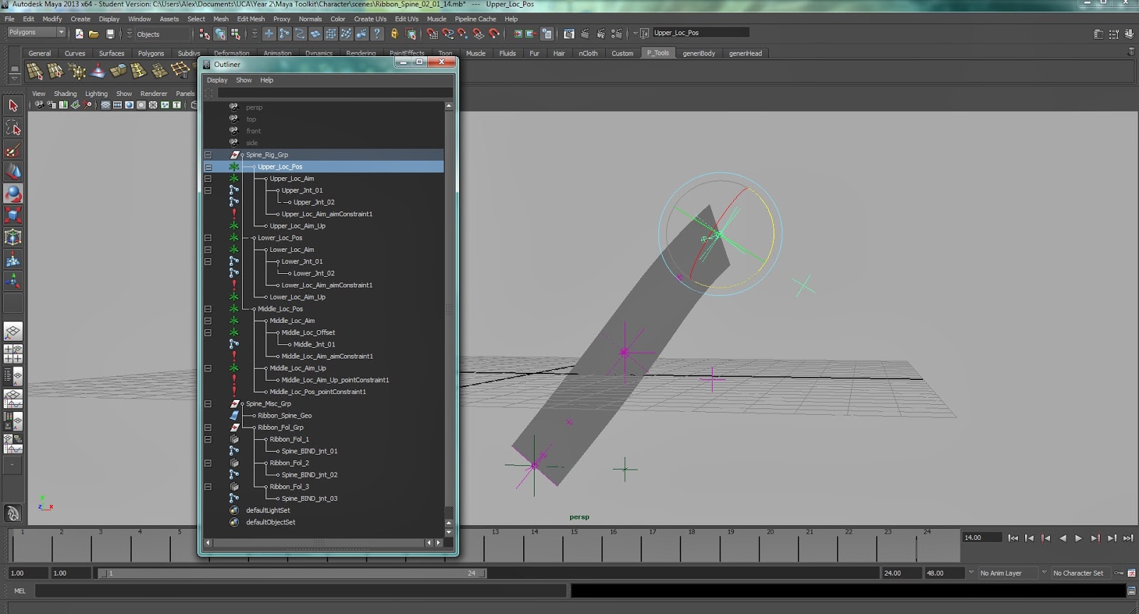 Alex Edmonds: Maya Tutorial: Ribbon Spine