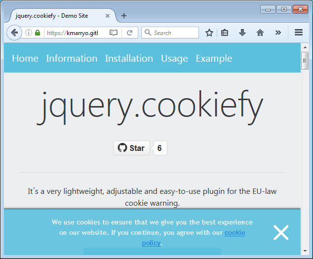 10 Jquery Plugins For Eu Cookie Law Notification Popup Learning Jquery