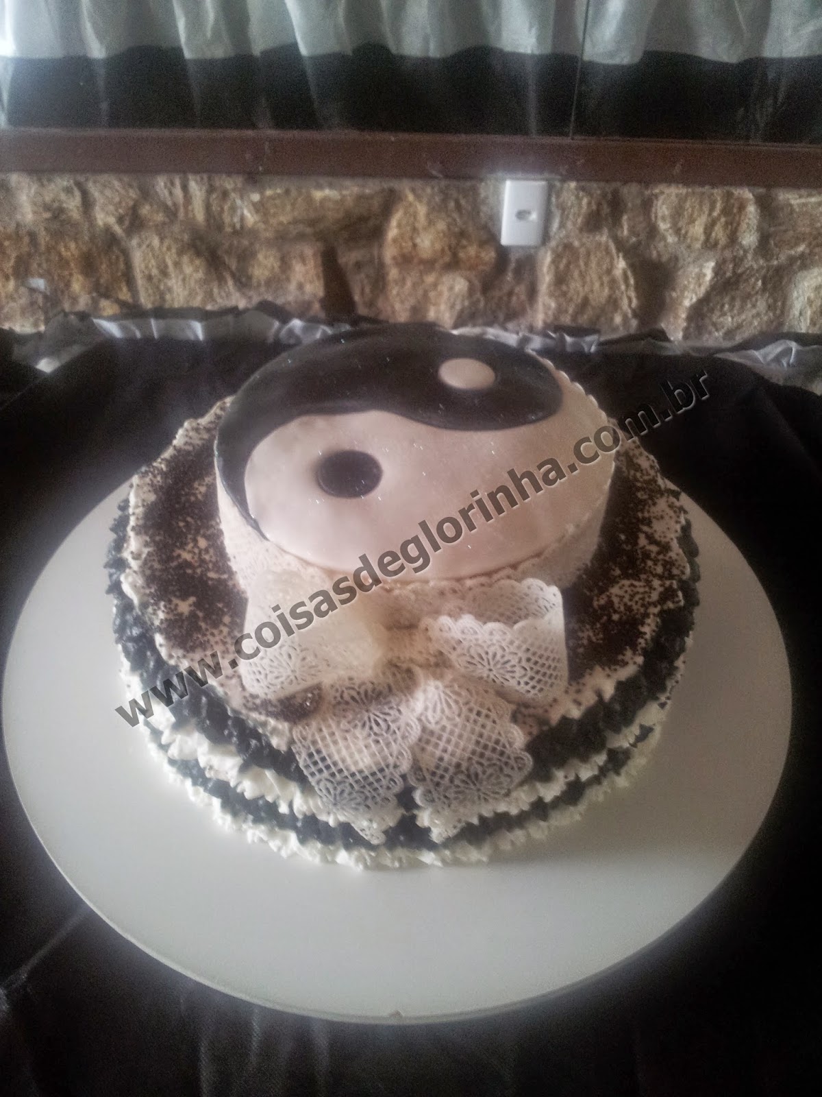 Coisas de Glorinha - Sabor e Arte!: Bolo Yin Yang