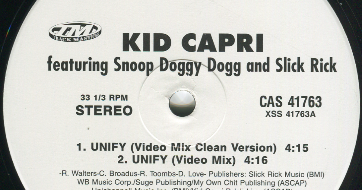 Rap Nerds: Kid Capri - Unify Remix Promo 12"