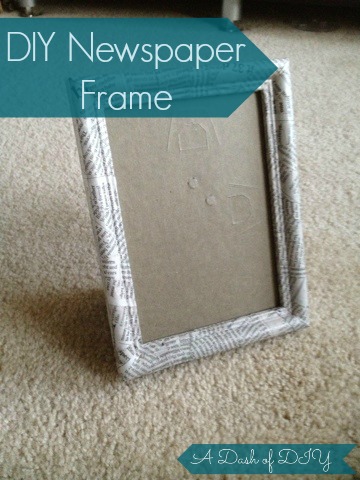 A Dash of DIY: DIY Newspaper Frame