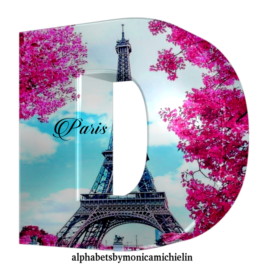 M. Michielin Alphabets: PARIS CITY EIFFEL TOWER FRANCE ALPHABET