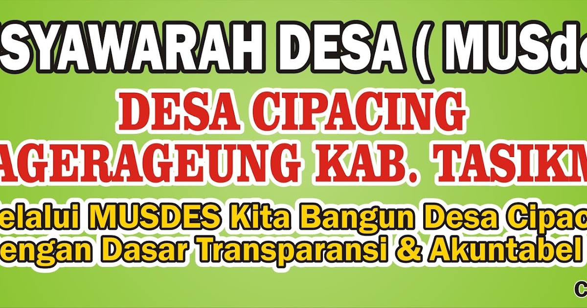 Spanduk Musyawarah Desa - KARYAKU