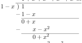 Beauty of Analysis: Dividing power series (1): Long Division