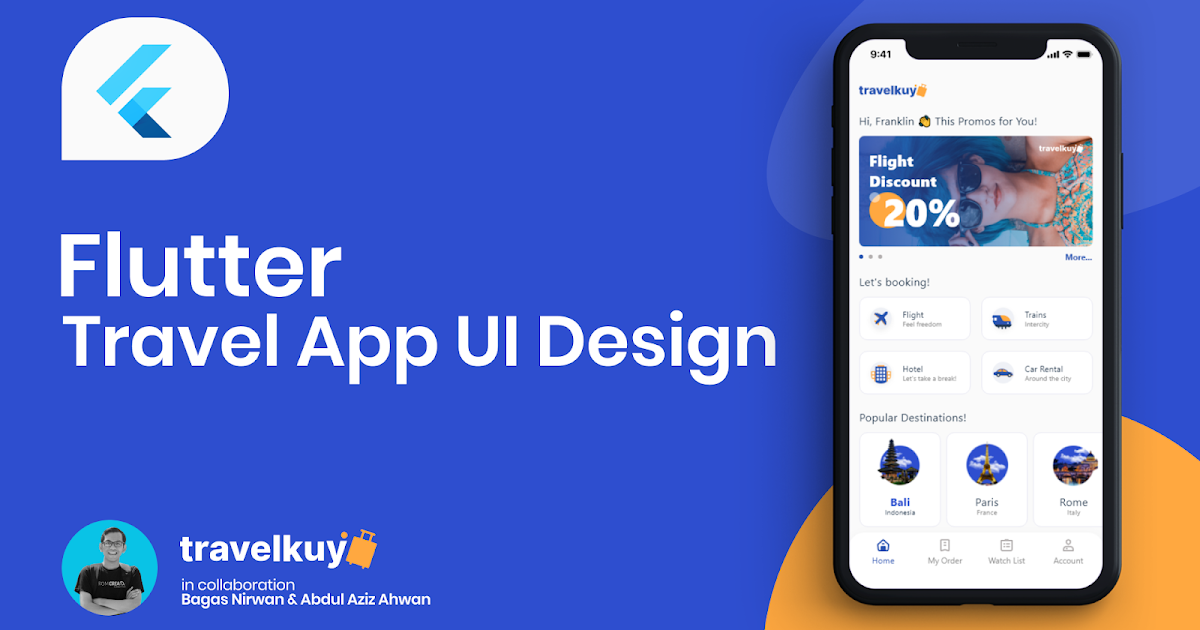 Designing Modern Travel Booking App Travelkuy UI Design with Flutter