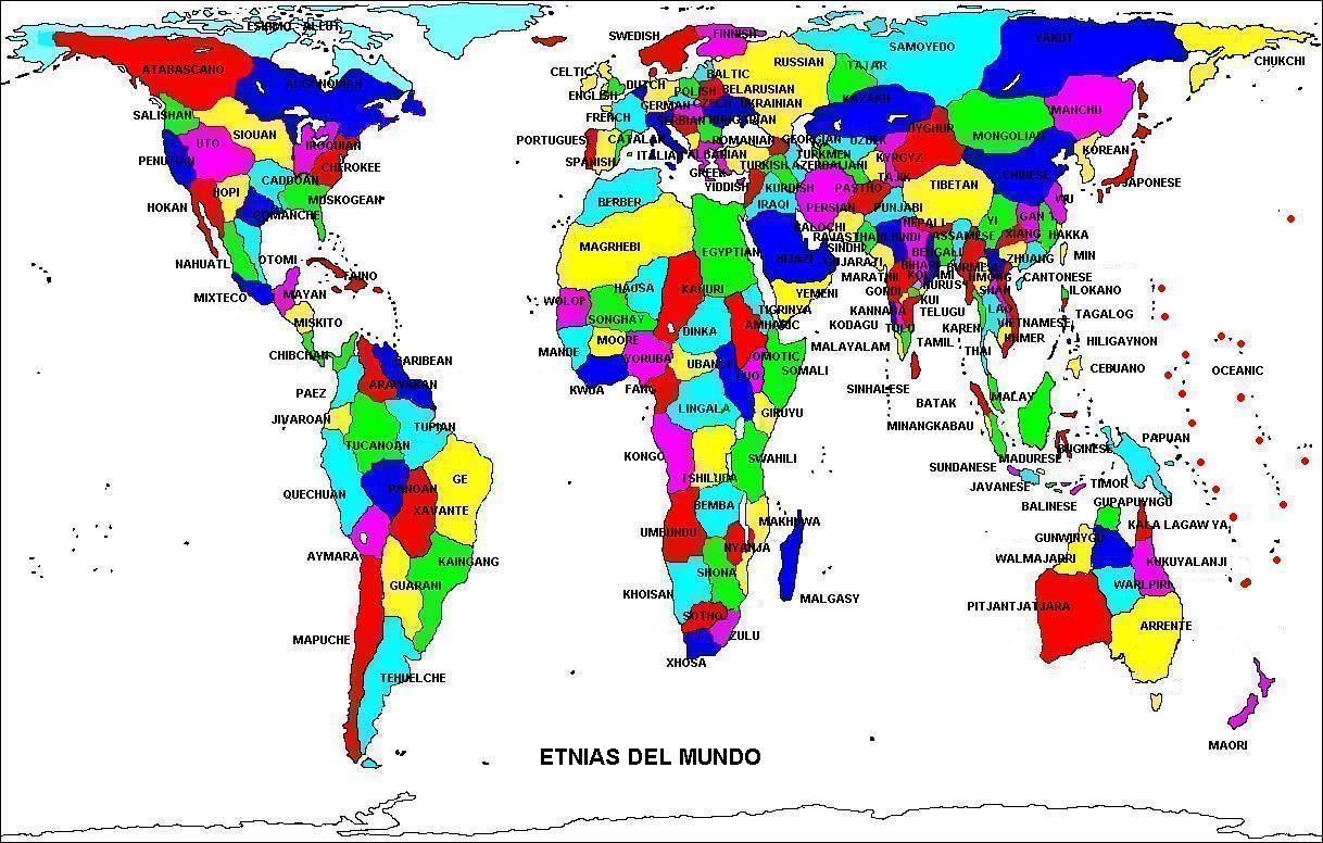 Geografía Política : Etnias Mundo
