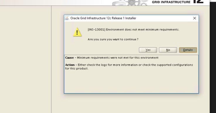 Oracle Database Commands and Practical Examples: RAC : [INS-13001] Environment does not meet ...