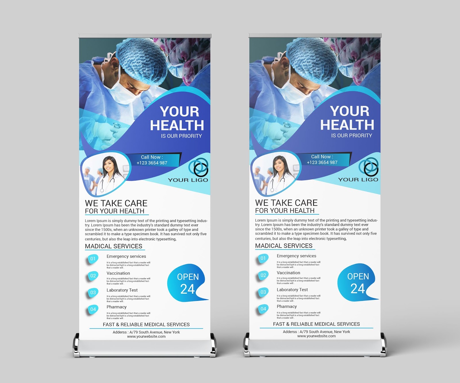 Roll-up banner design