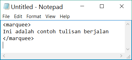 Membuat Tulisan Berjalan Untuk Ditampilkan Pada Website - Niguru Indonesia