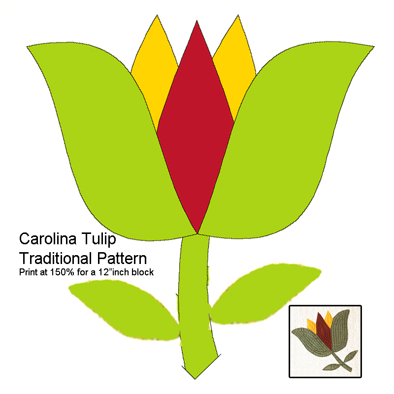 Barbara Brackman's MATERIAL CULTURE: Giant Tulips #5: Carolina Tulip ...