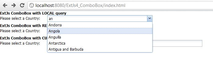 Programmers Sample Guide Extjs 4 Combobox Tutorial Using Java Servlet