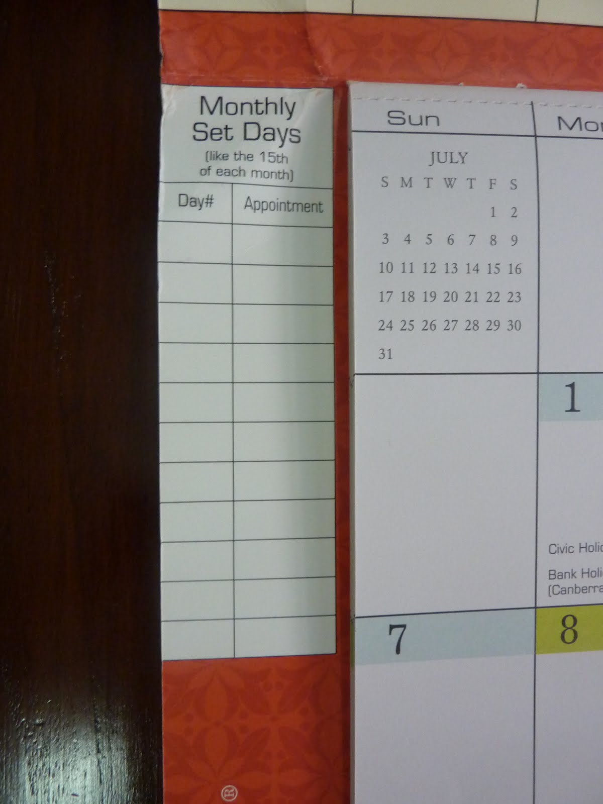 Plannerisms: WeekDate Wall Calendar