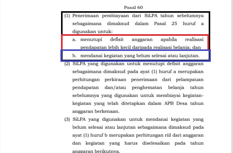 SiLPA DALAM PENGELOLAAN KEUANGAN DESA