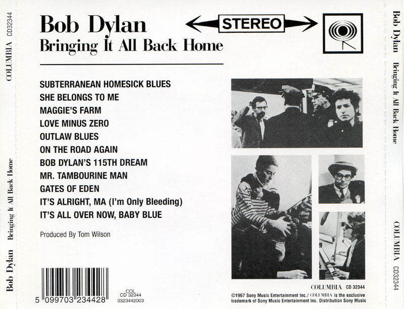 Music Of My Soul: Bob Dylan-1965-Bringing It All Back Home(Columbia ...
