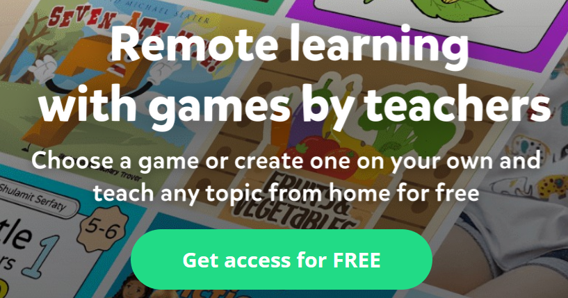 Free Remote Game-based Learning Platform for Kids by Teachers