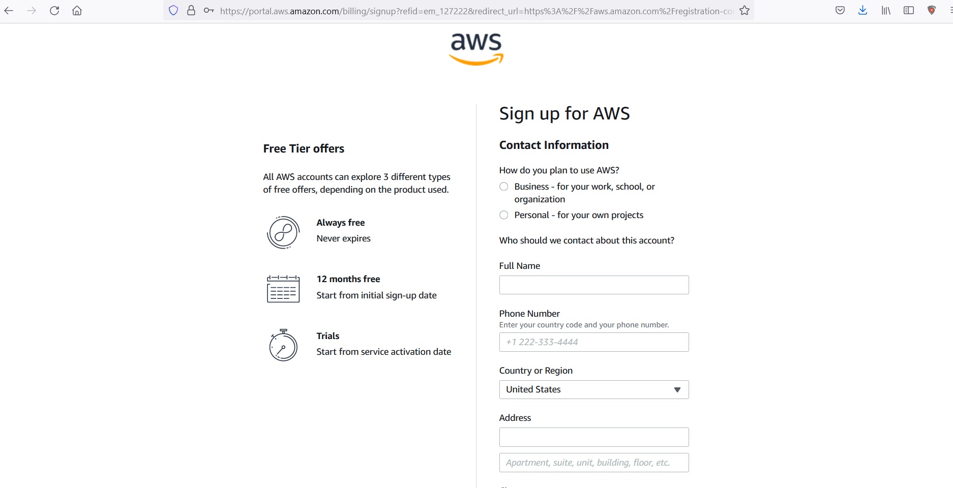 My Network Lab: Creating AWS Free Tier Account