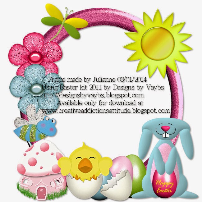 Creative Addictions Attitude: Easter Cluster Frames
