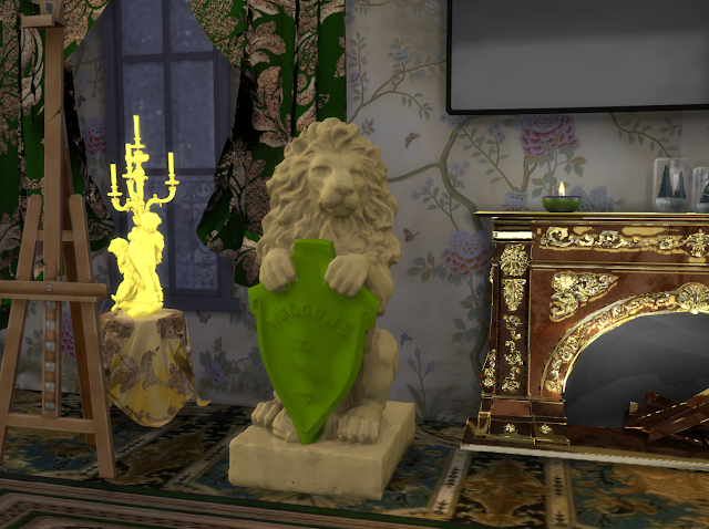 Anna Quinn Stories: Welcome Lion Statue For SIMS 4