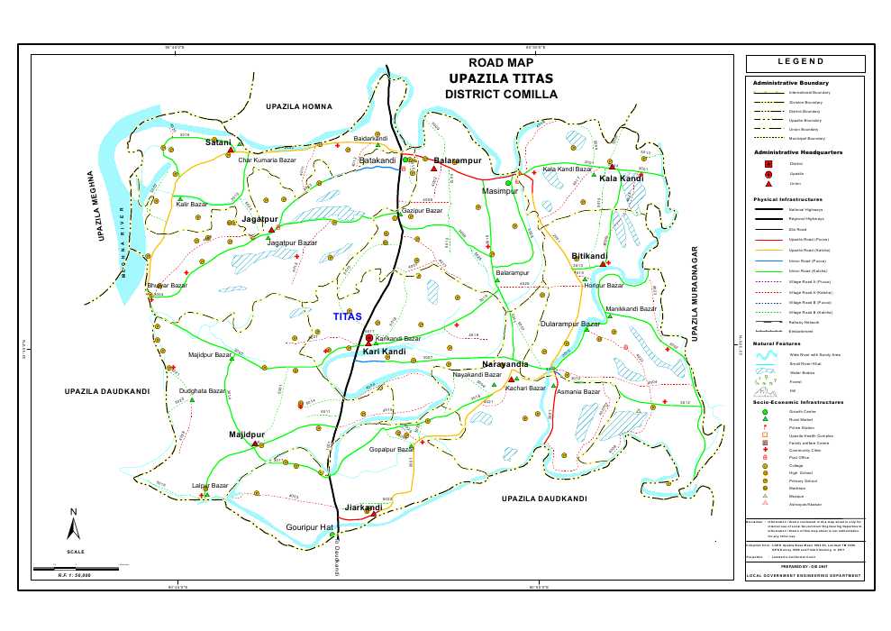 3 Detailed Maps of Titas Upazila, Comilla, Bangladesh - Tourism ...
