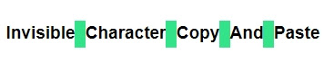 Invisible Character, Invisible Letter & Blank Character [ㅤ]