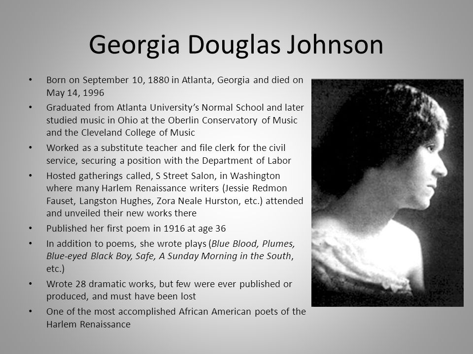 Fausto Marcelo Ávila: POEMAS DE GEORGIA DOUGLAS JOHNSON