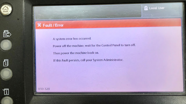 Fault 010-328 Solution in Xerox wc7120 | CORONA TECHNICAL