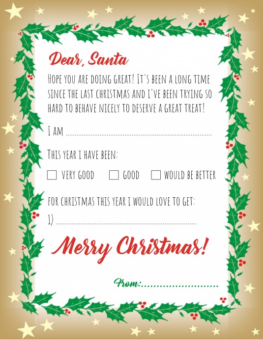 Santa Letter Template ~ Thankyou Letter