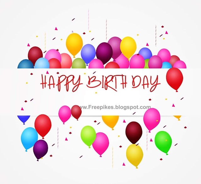 Happy Birth Day Banner colorful balloon Design Template in PSD ~ FreePikes