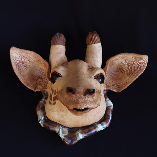 My Owl Barn: Ceramic Animal Heads by Sumati and Michael Colpitts