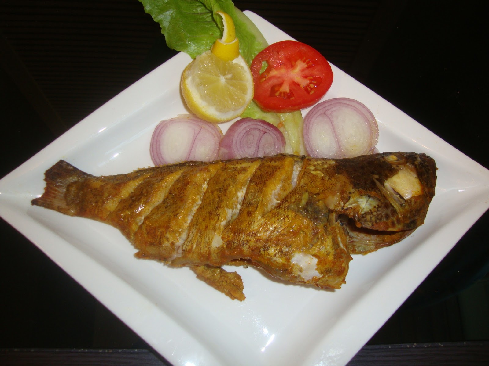 Poornima's Cook Book: Tandoori Fish / Baked Fish using Tandoori Masala