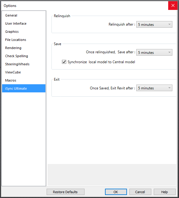 Revit Add-Ons: iSync Ultimate – Automatically Relinquish, Save ...