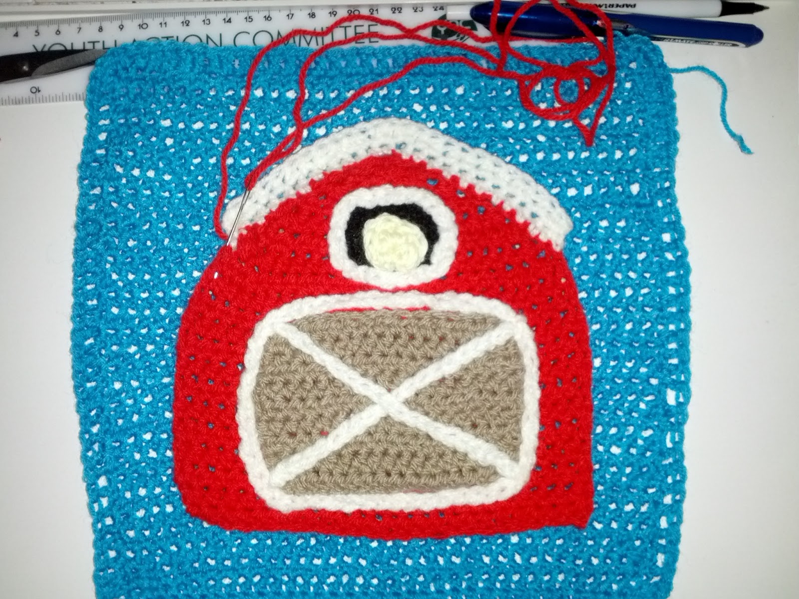 Blooming Lovely: WIP - Crochet Farm Blanket