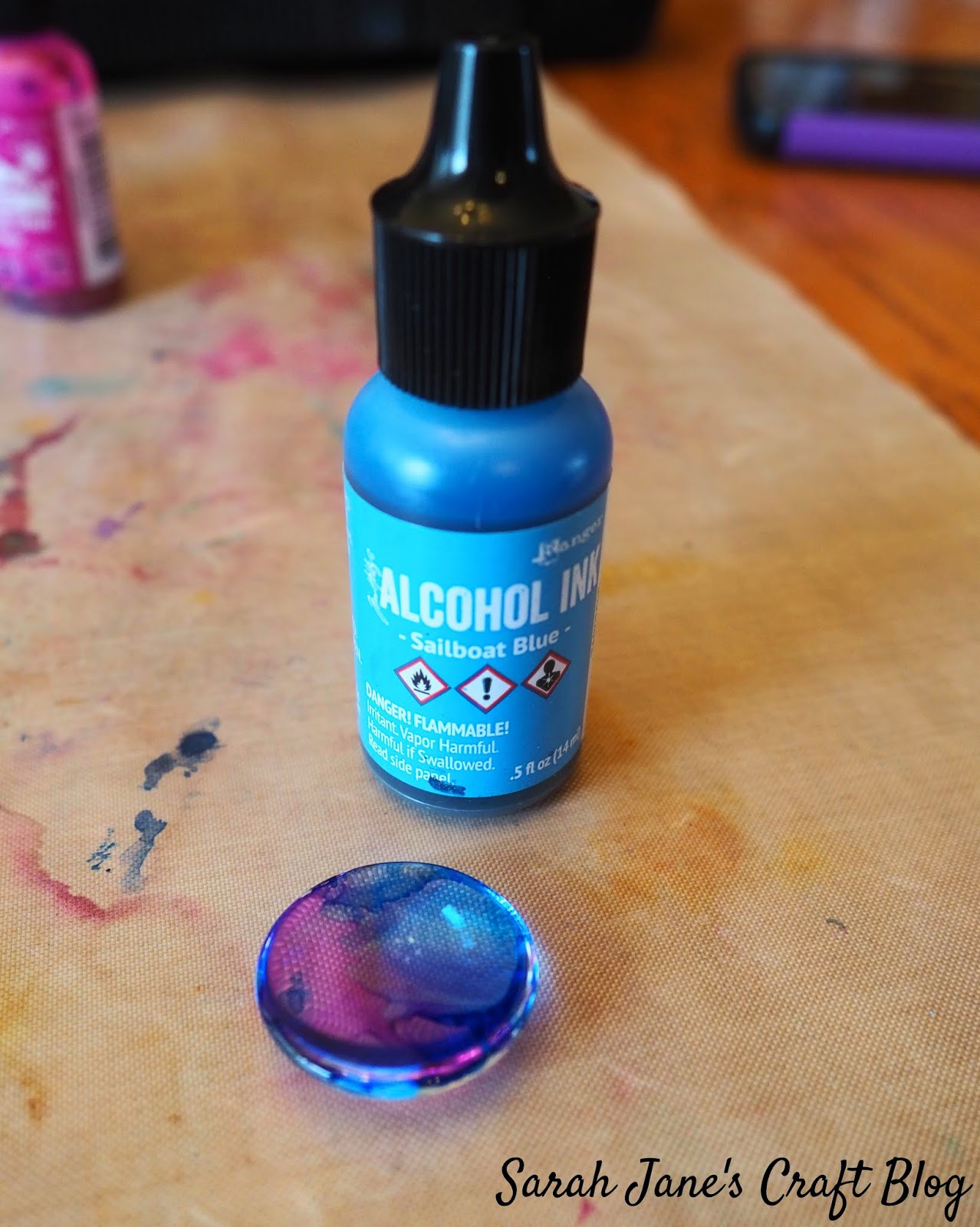 Alcohol Ink Gem Necklaces with Cabochons and Bezels