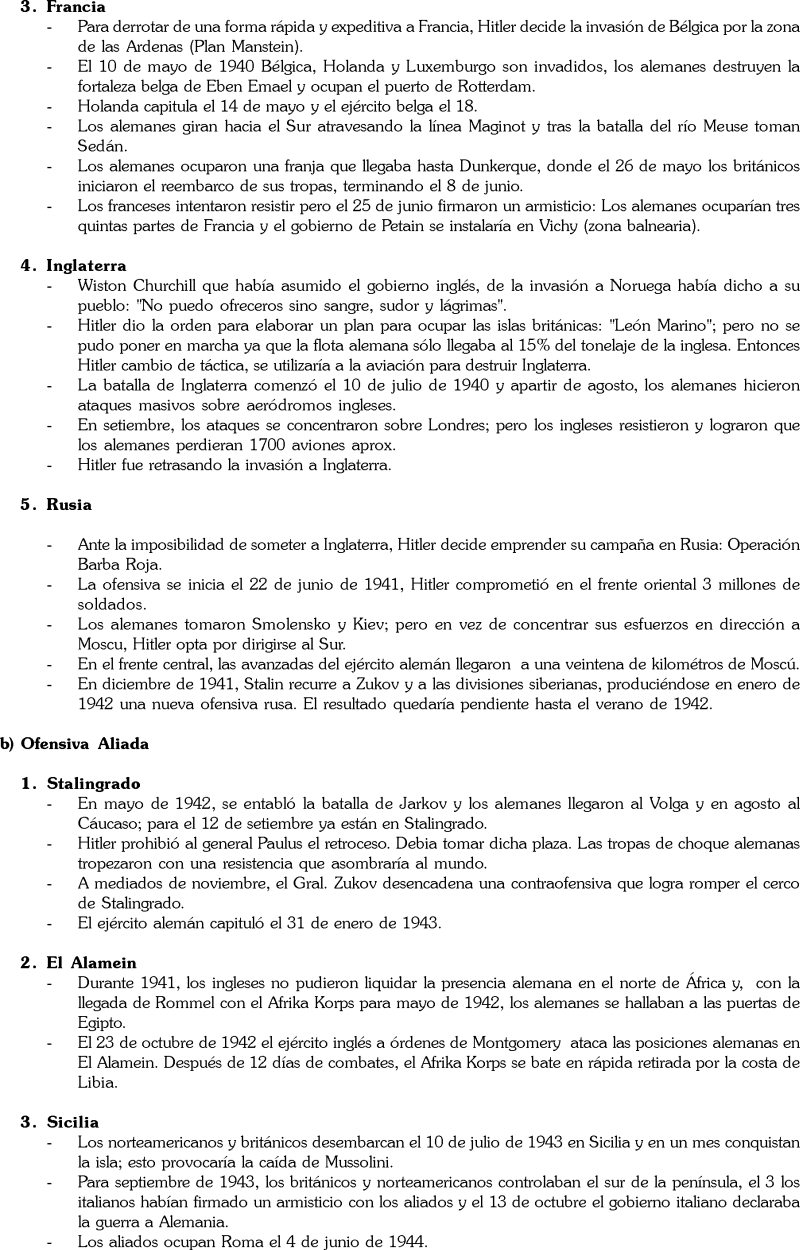 LA SEGUNDA GUERRA MUNDIAL 1939 1945 PREGUNTAS DE HISTORIA UNIVERSAL ...