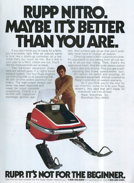CLASSIC SNOWMOBILES OF THE PAST: 1973 RUPP NITRO SNOWMOBILE