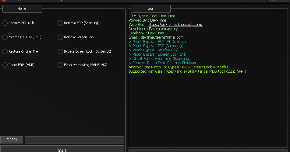 DTM Bypass Tool V1.0.0 Android Rom Patcher Remove FRP + Screen Lock ...