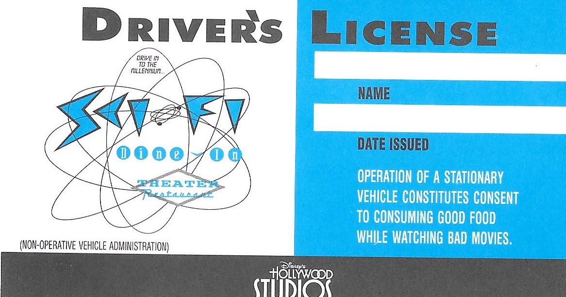 Sci Fi Dine In Driver's License