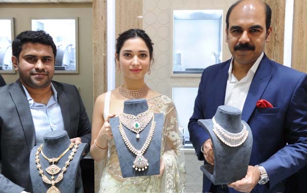 Tamannah Showcasing Diamond Large Sets - Jewellery Designs