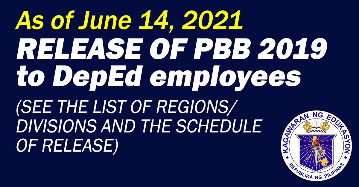 JUNE 14 - UPDATE ON THE RELEASE OF PBB 2019 - Teachers Click