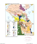 Ethnic map of Georgia, Armenia, Azerbaijan and the North Caucasus (beg ...